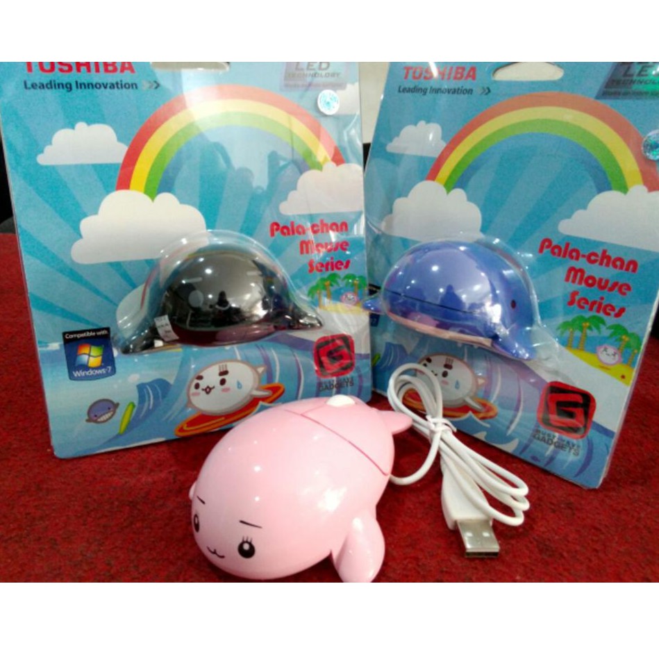 TOSHIBA PALA-CHAN/ KUJIRAN OPTICAL MOUSE (Limited Edition) X2 | Shopee ...