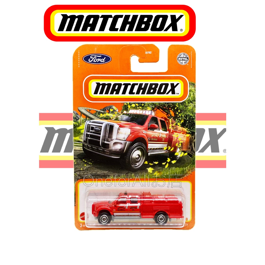 Matchbox FORD F550 SUPER DUTY Fire Rescue Red Pickup Truck 1/64 Diecast ...