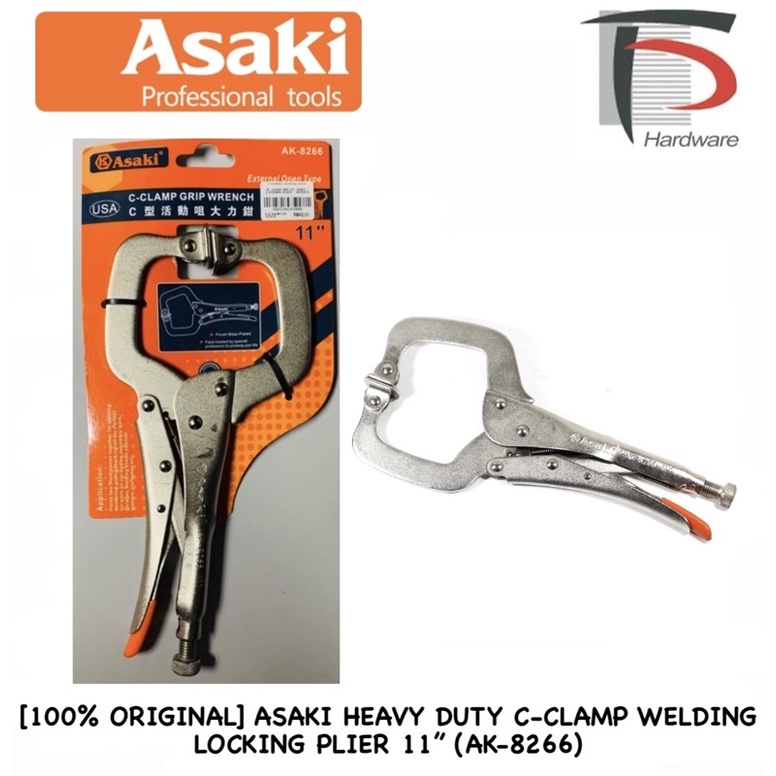 [100% ORIGINAL] ASAKI HEAVY DUTY C-CLAMP WELDING LOCKING PLIER 11” (AK ...