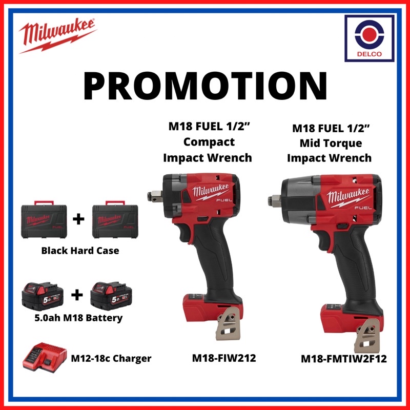 Milwaukee Automotive solutions combo kit M18 FIW212 & M18 FMTIW2F12 ...