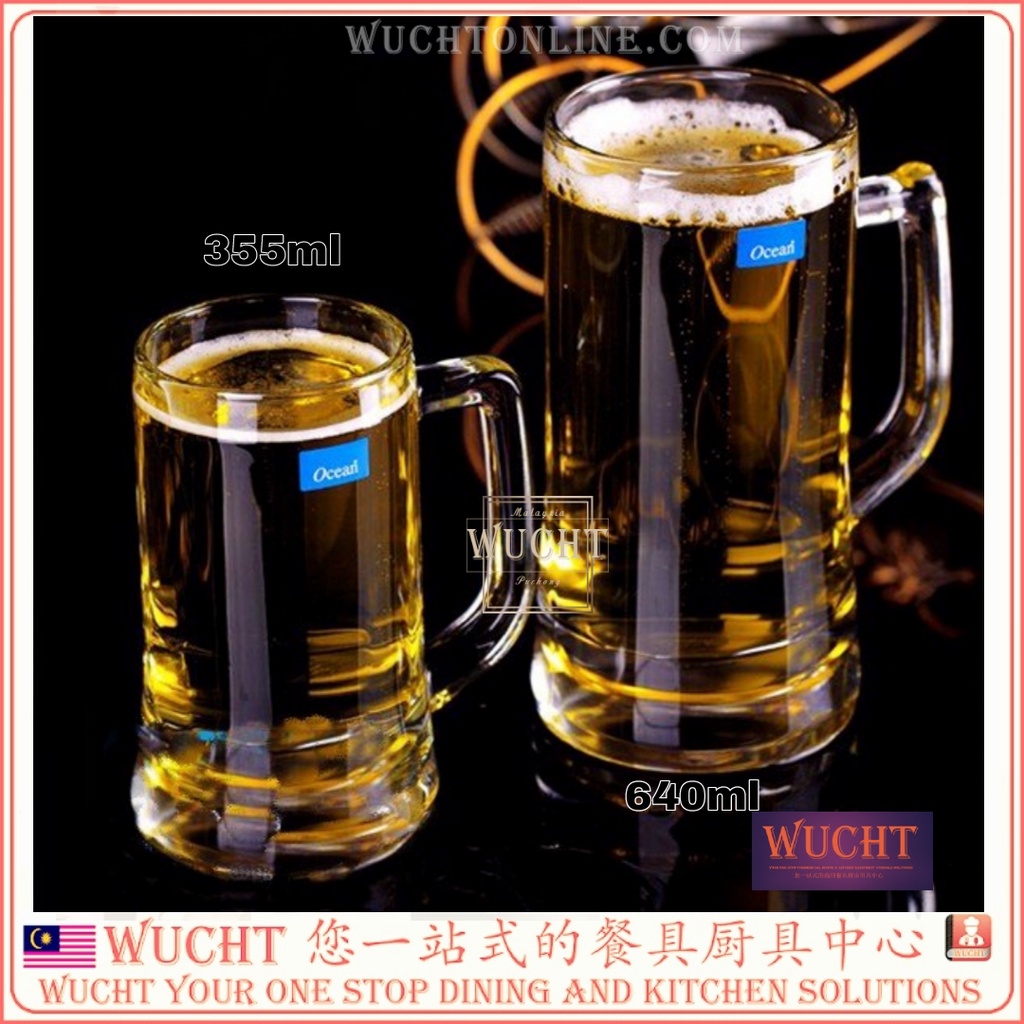 【WUCHT】Ocean Munich Beer Mug 640ml Ocean P00843 Beer Mug 22.5oz Gelas Coffee Mug Juice Glass ...