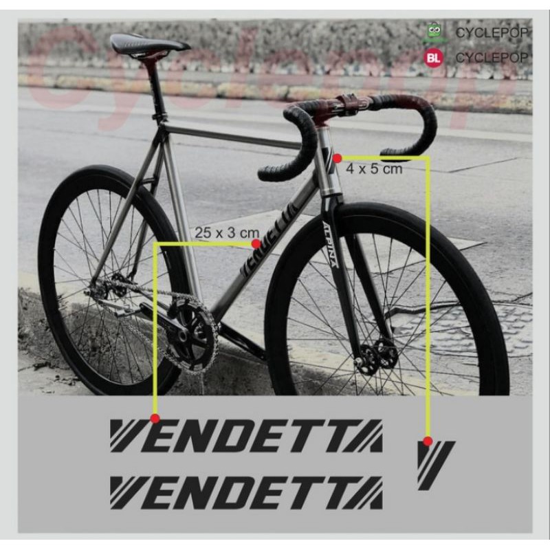 Vndetta Fixie Bike Cutting Sticker | Shopee Malaysia