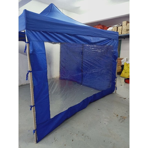 (ready stock)10x10 khemah lipat sisi kain tepi sahaja portable canopy ...