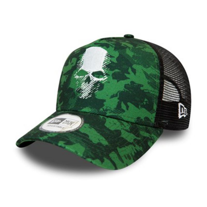 NEW ERA GHOST RECON BREAKPOINT GREEN CAMO A-FRAME TRUCKER CAP | Shopee ...