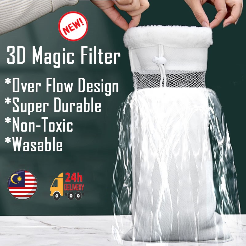 Magic Filter Bag XXL 30cm x 50cm Size Sock Blanket Carpet Sponge Wool ...