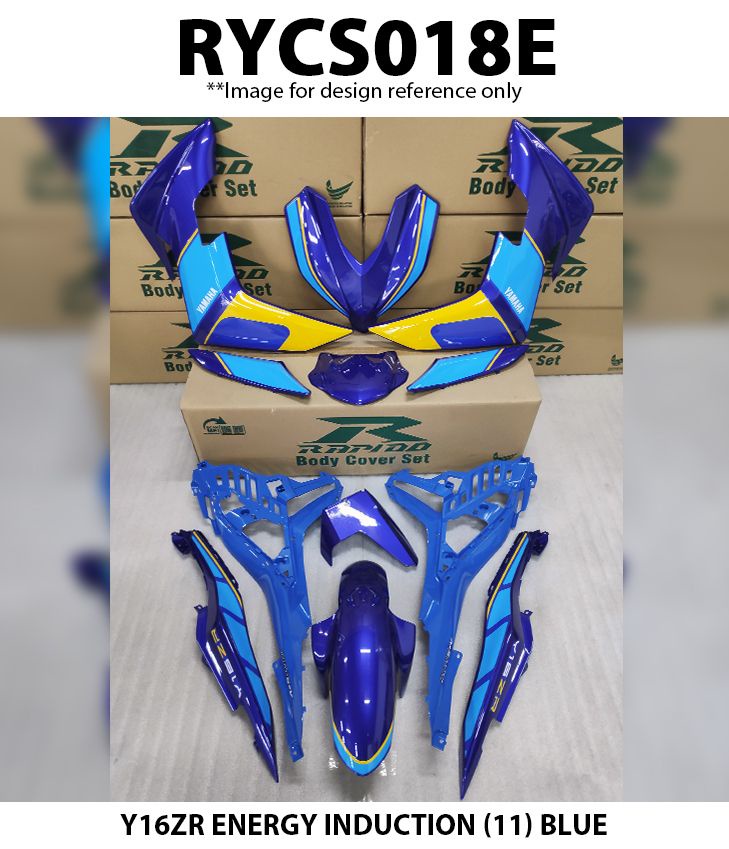 Cover Set Rapido Yamaha Y16ZR ENERGY INDUCTION (11) Color Blue Black ...