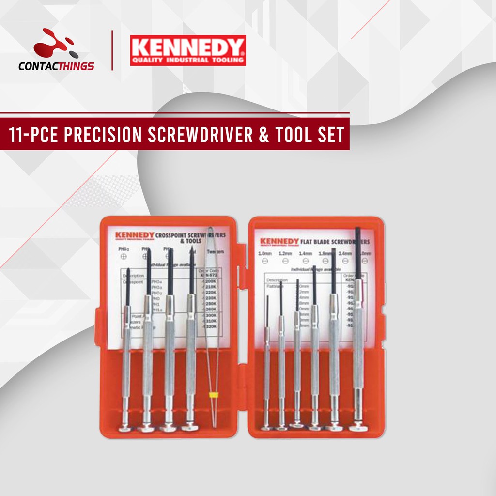 KENNEDY 11-Pce Precision Screwdriver & Tool Set - KEN5729040K | Shopee ...