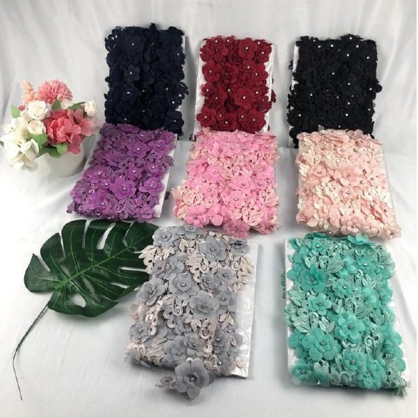 Border Lace Bunga Timbul / Lace Border Bunga / Ready Stock | Shopee ...