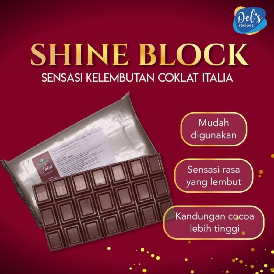 Shine Dark Chocolate Block - Chocolate Compound 1kg | Shopee Malaysia