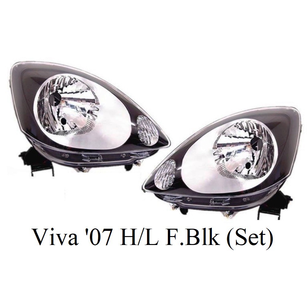 Viva Head Lamp Frame Black (1 set 2 pcs) | Shopee Malaysia