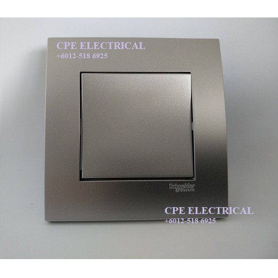 Schneider Vivace 1 Gang Press Button Auto Gate Switch - Aluminium ...