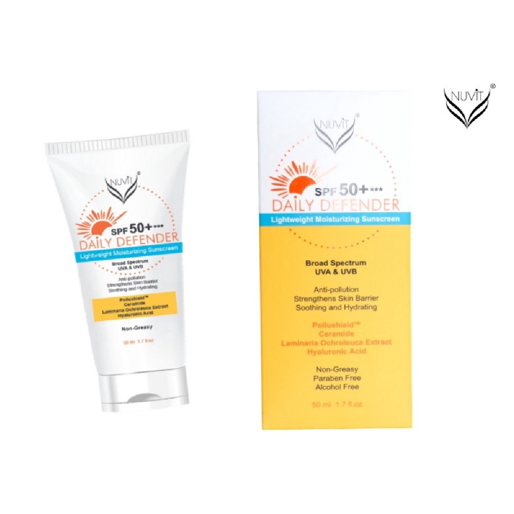NUVIT DAILY DEFENDER SPF50 + 50ML | Shopee Malaysia