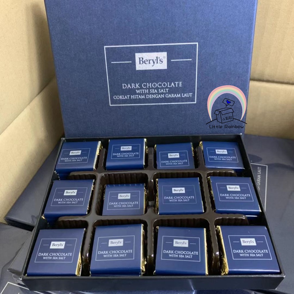 Beryl's Dark Chocolate With Sea Salt 1 box Coklat Hitam Dengan Garam ...
