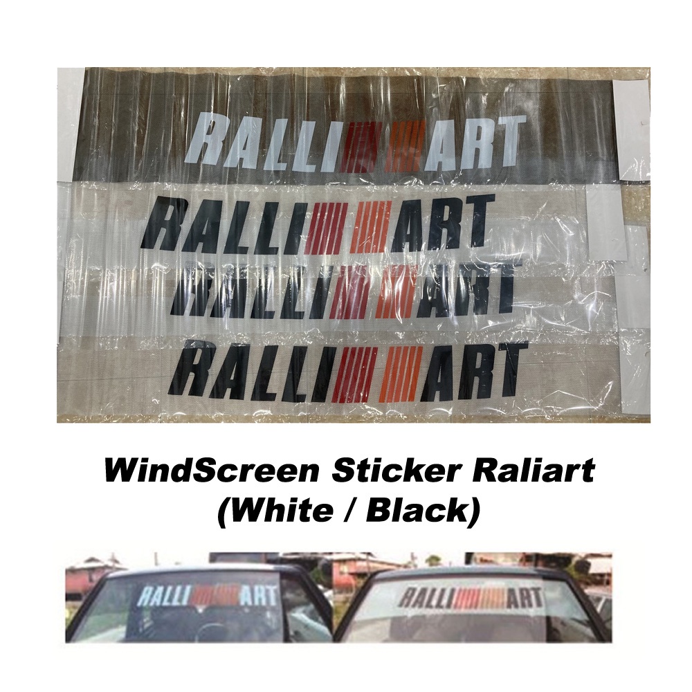 Sticker Cermin Depan/Belakang Ralliart, Windscreen Sticker Ralliart ...