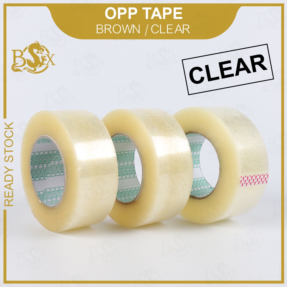 Clear / Brown Opp Tape (48mm x 80mx 45mic) Selefon Tape/Cellulose Tape ...