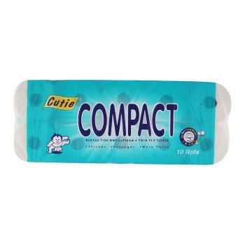 CUTIE COMPACT TOILET TISSUE (3PLY x 10 ROLLS) | Shopee Malaysia