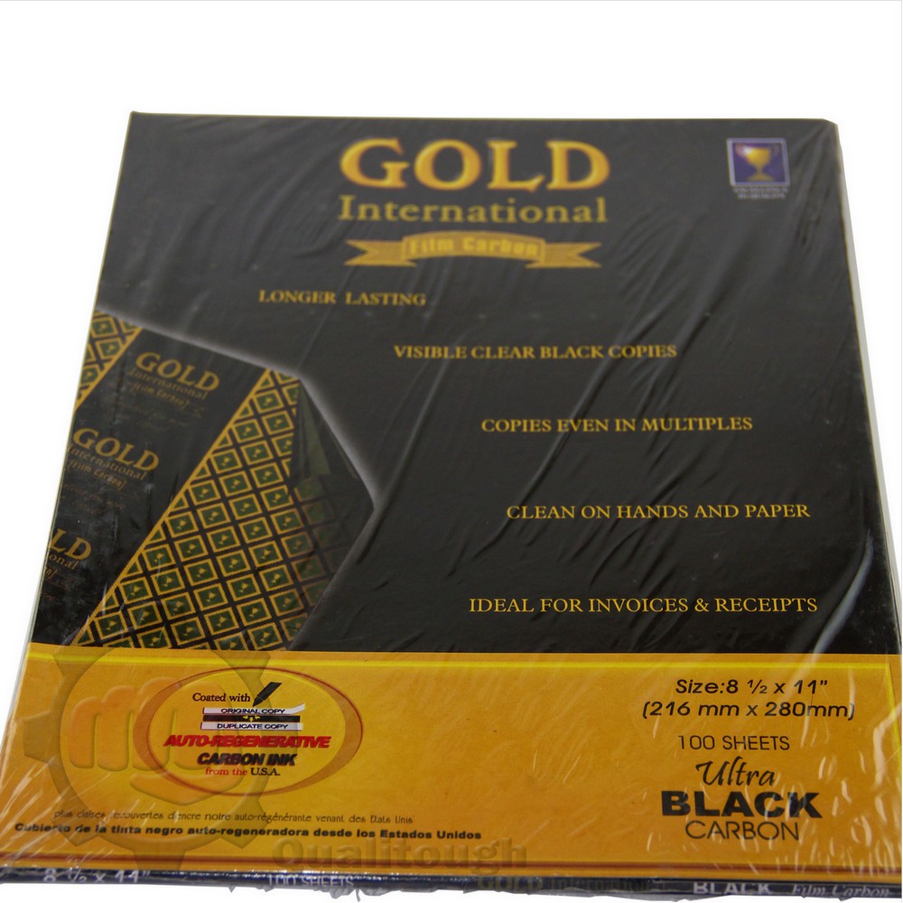 Gold carbon paper 100s short (black / blue) | Shopee Malaysia