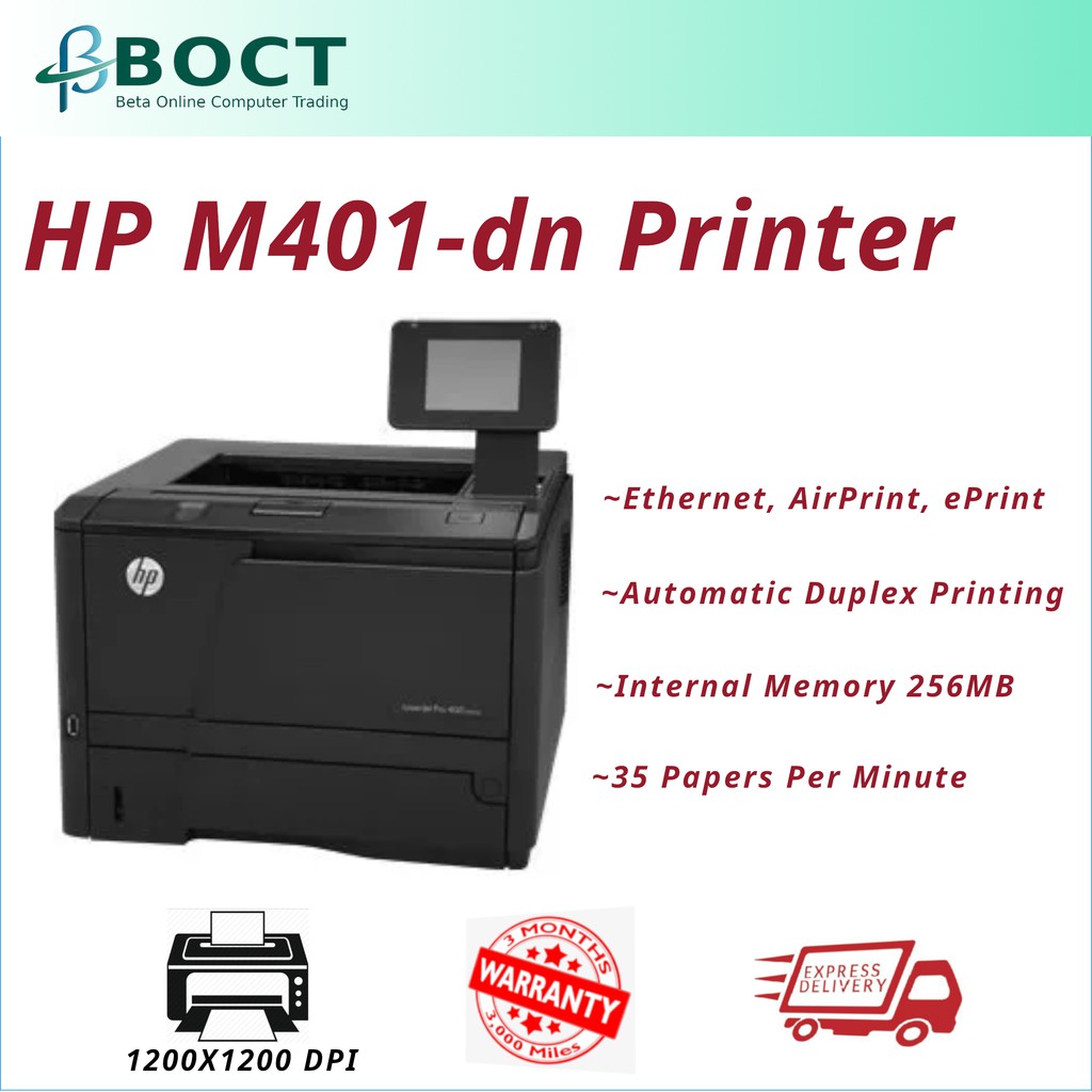 HP LaserJet Pro 400 Printer M401dn (refurbished) | Shopee Malaysia