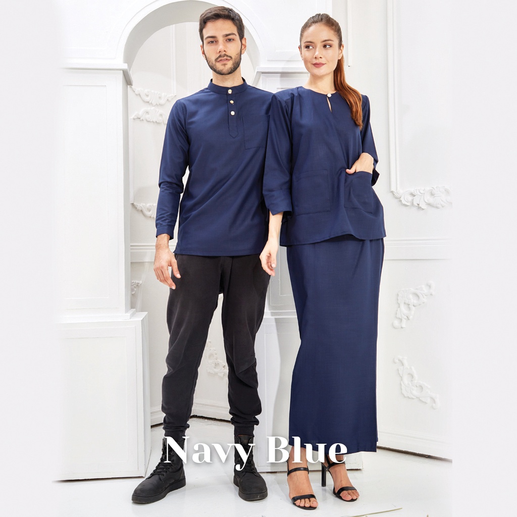 Baju Raya By Laboo Set Family Sedondon 15 Warna - Navy Blue/Dark Blue ...