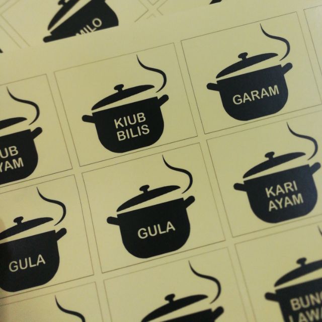 TRANSPARENT KITCHEN LABEL | Shopee Malaysia