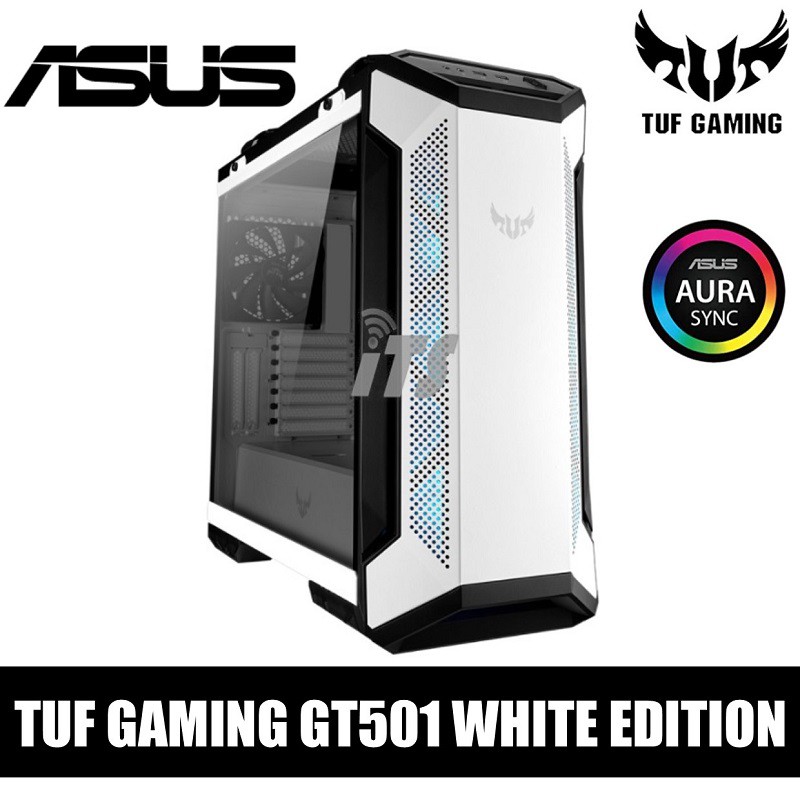 Asus TUF Gaming GT501 White Edition ATX Mid-Tower Case with AURA RGB ...