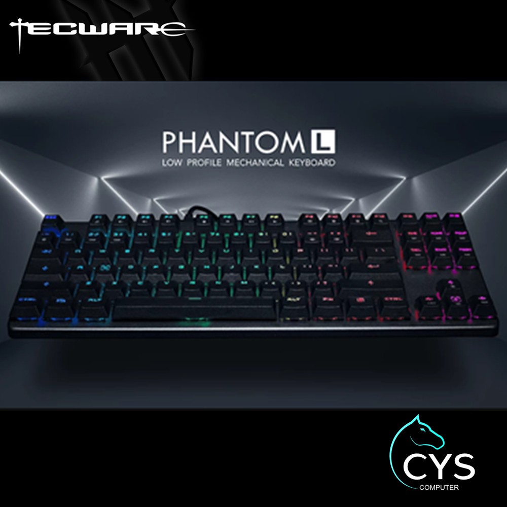 TECWARE PHANTOM L LOW PROFILE RGB TKL MECHANICAL OUTOME SWITCH (BLUE ...