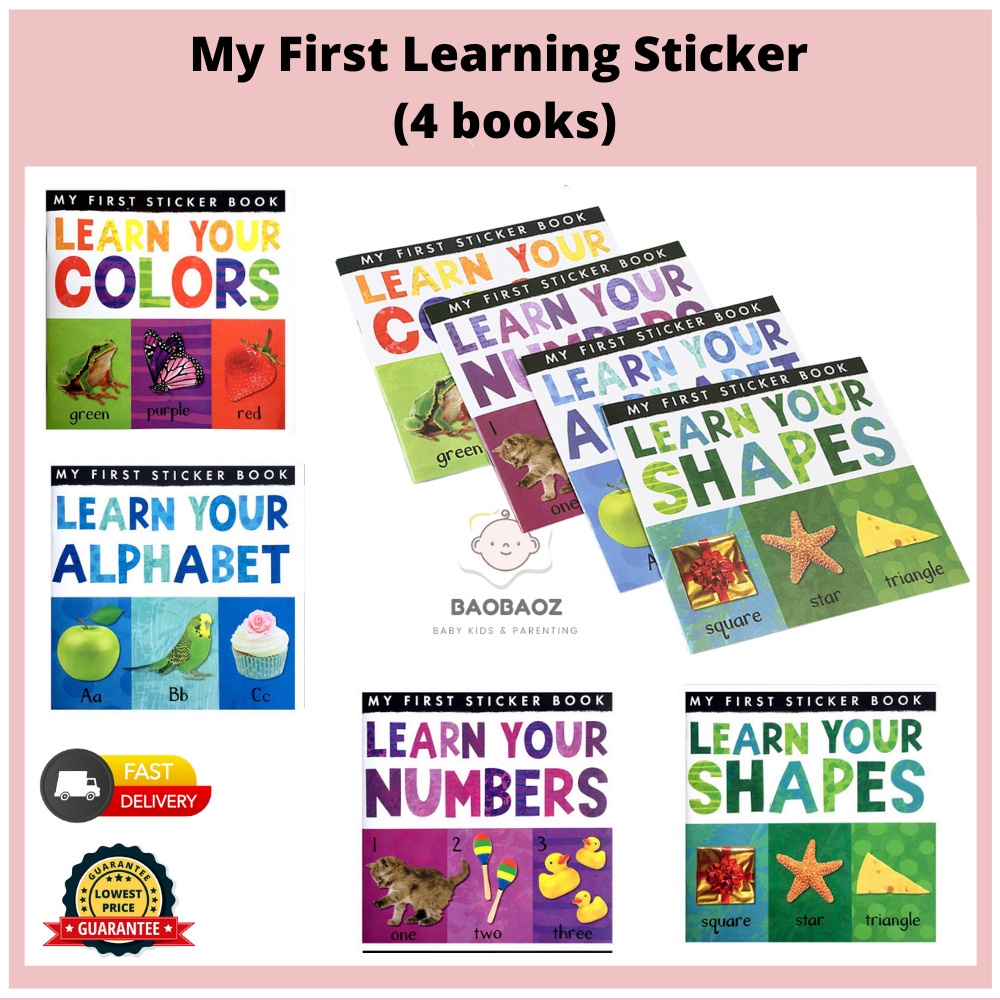 My First Learning Sticker Books Learn Your Color Alphabet Shape Number ...