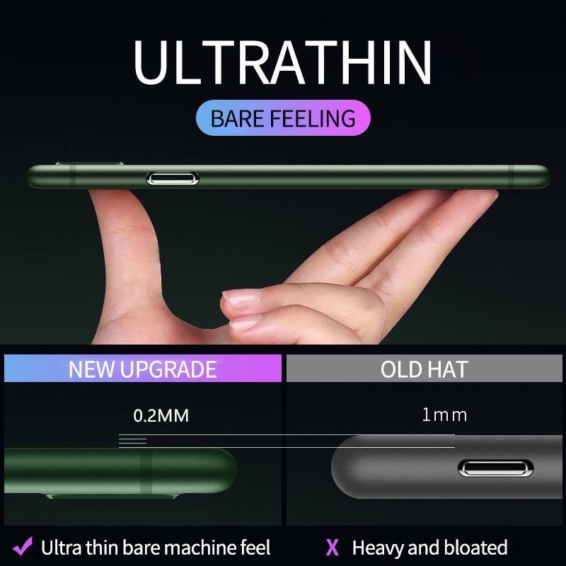 Sarung Telefon Matte Ultra Nipis 0.3mm untuk iPhone 16 15 14 13 12 11 ...