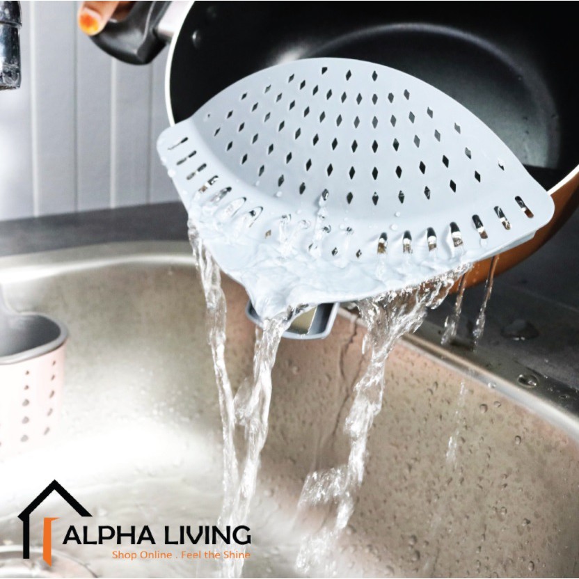 Clip On Plastic Pot Drainer Strainer Colander to Strain and Drain Food ...