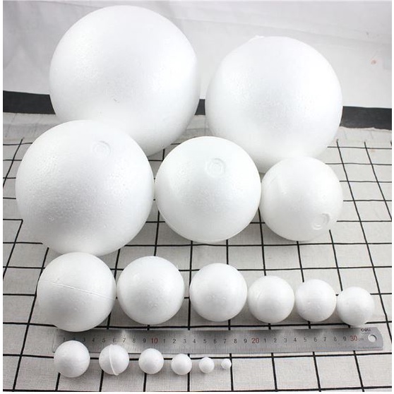 DIY Round Styrofoam Balls Christmas Ball White Modelling Polystyrene ...