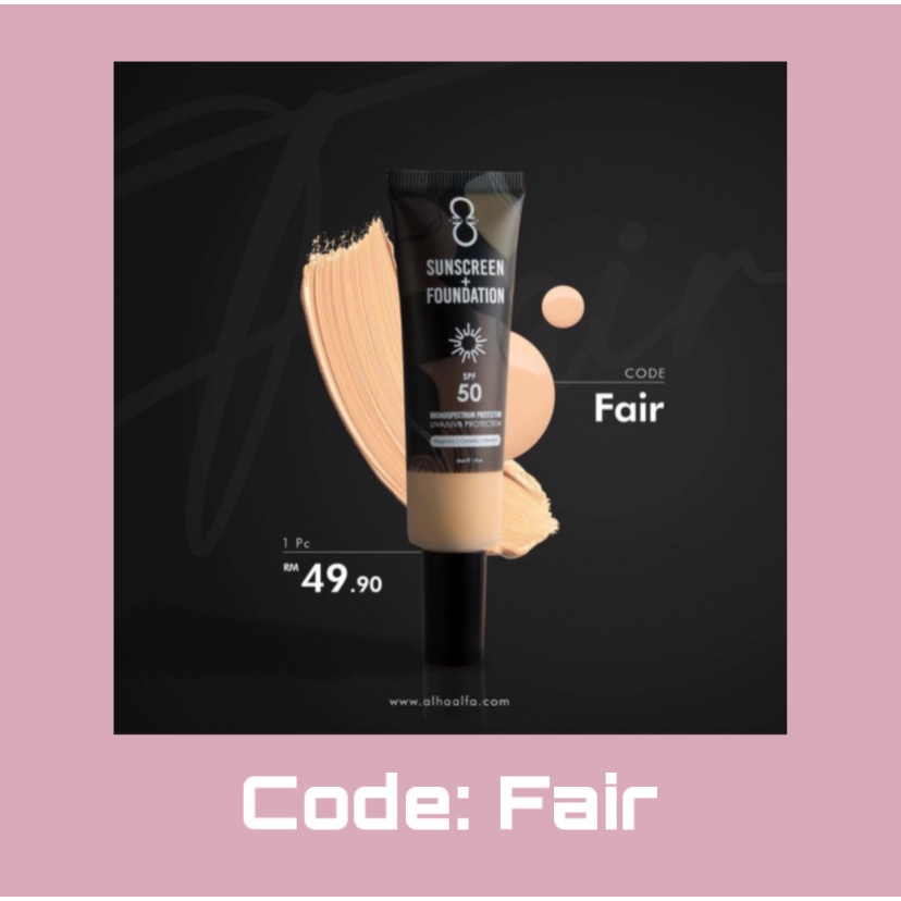 (READYSTOCK) Sunscreen + Foundation Alha Alfa Cosmetic Makeup Skincare ...