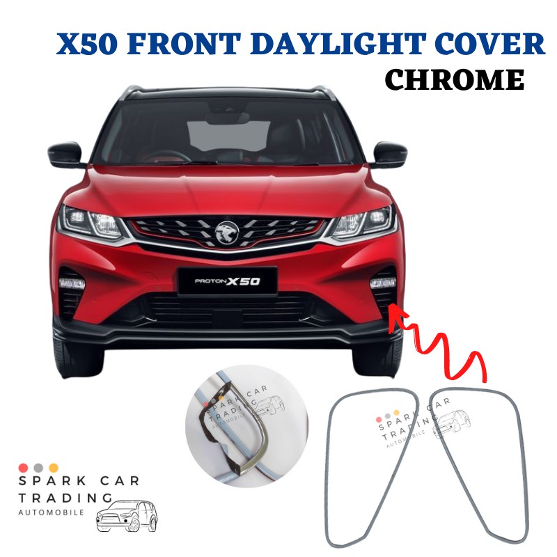 PROTON X50 Front Daylight Cover (CHROME) | Shopee Malaysia