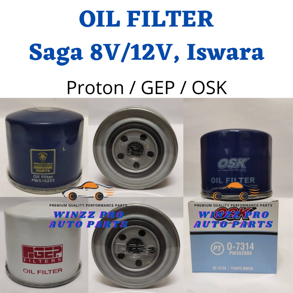 Oil Filter Big Type Proton Saga OLD 1.3 1.5 8V /12V Iswara, Wira 1.3 1. ...