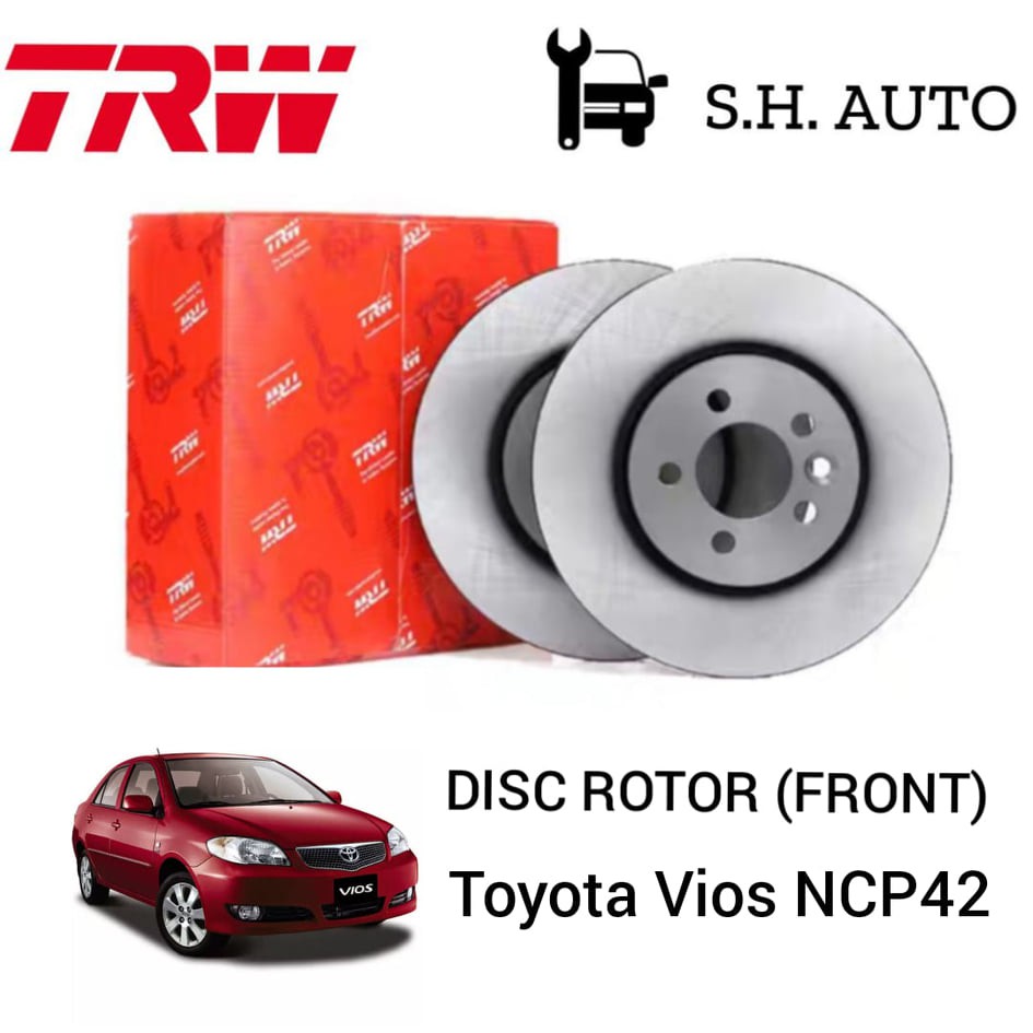 TRW Disc Rotor Front Toyota Vios NCP42 (1Pair) | Shopee Malaysia