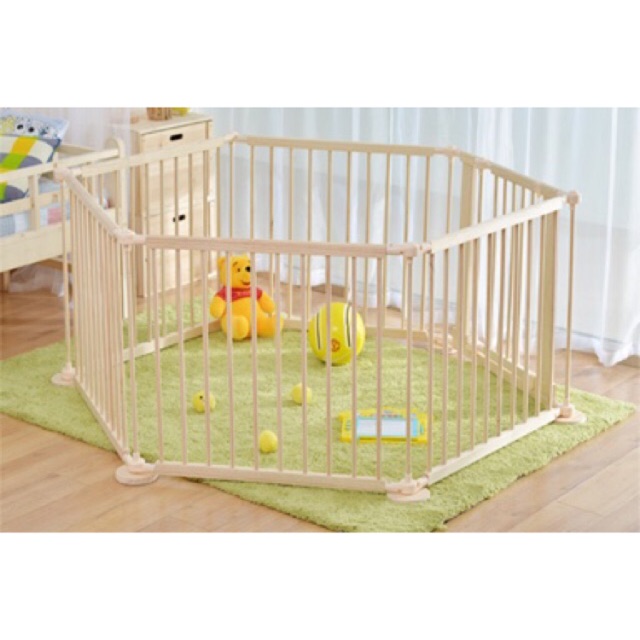 6 Panel Wooden Play Yard (including one door panel) | Shopee Malaysia