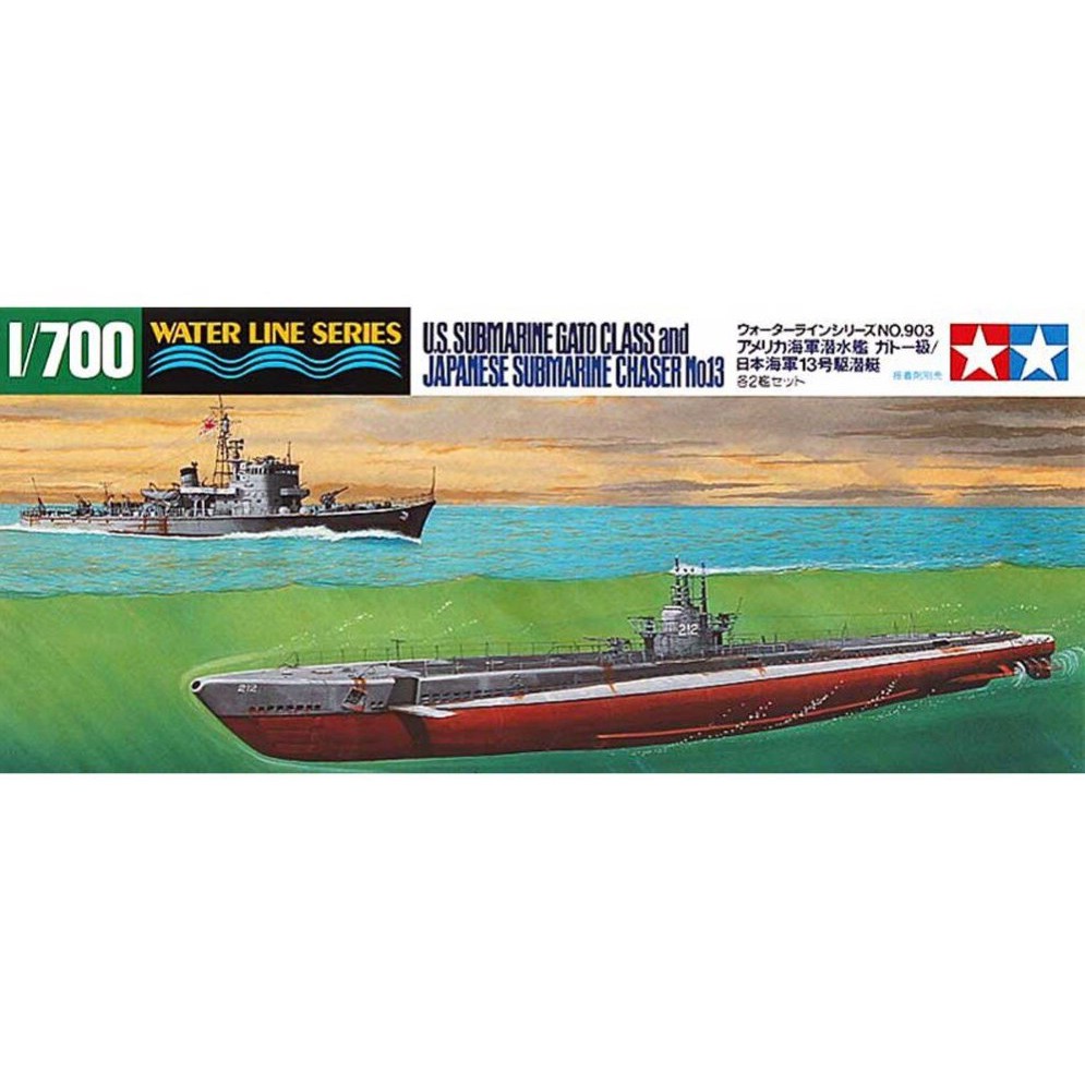 Tamiya U.S. Submarine Gato Class & IJN Submarine Chaser No.13 (2 Sets ...