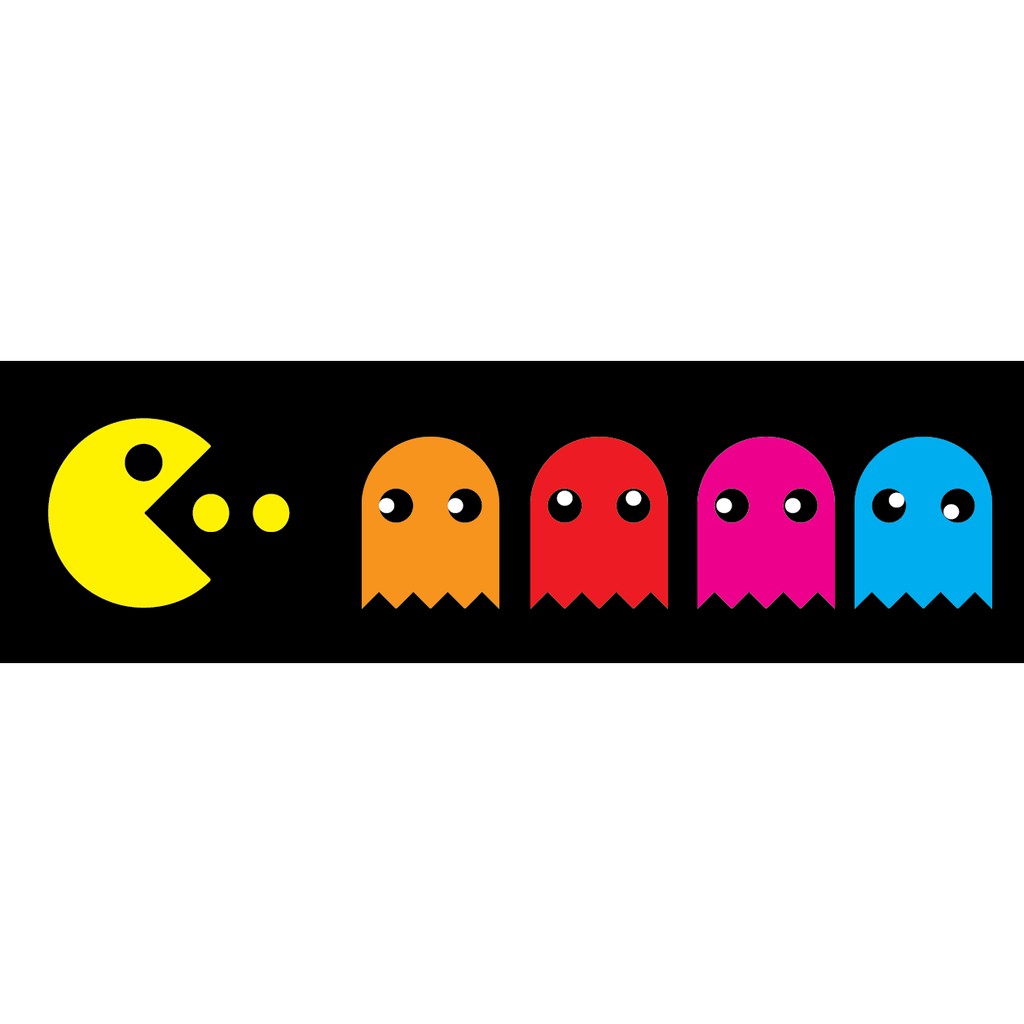 PACMAN STICKER, CAR WINDOW STICKER,STICKER CERMIN,STICKER KERETA DAN ...