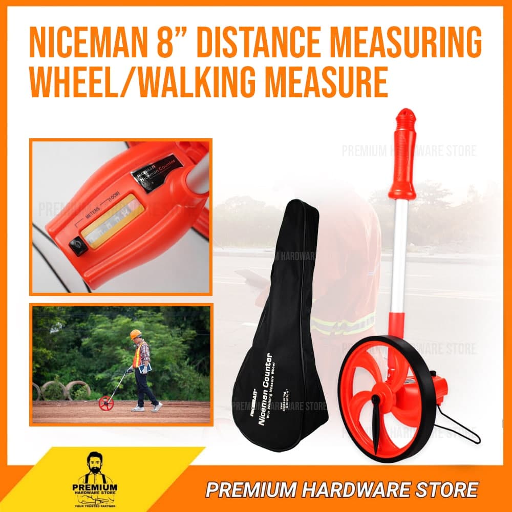 8 INCH NICEMAN DISTANCE MEASURING WHEEL ROLLER / MEASUREMENT WALKING ...