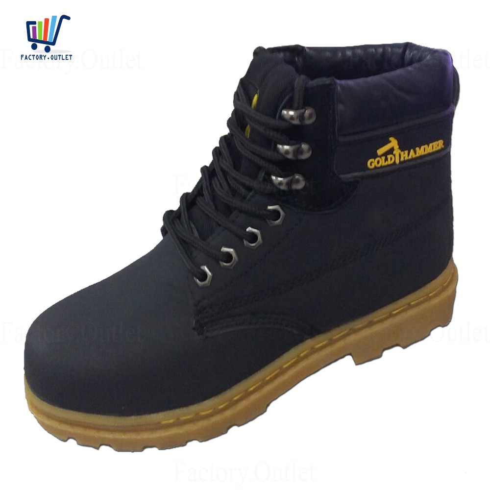 GOLD HAMMER Steel Toe Cap Work Safety Shoes (BLACK) | Shopee Malaysia