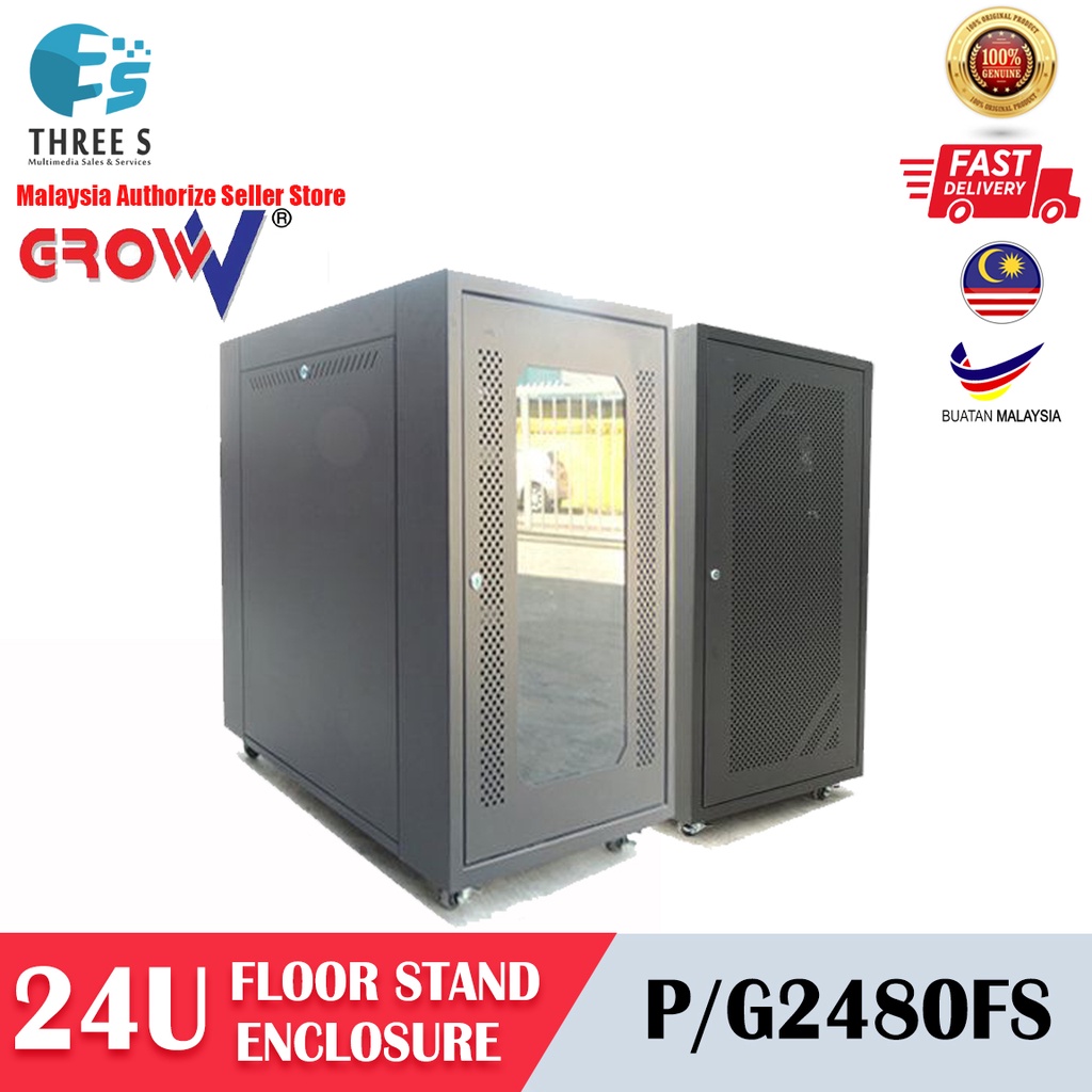 GrowV 24U Server Floor Stand Rack 600x800x1200mm (P/G2480FS) | Shopee ...