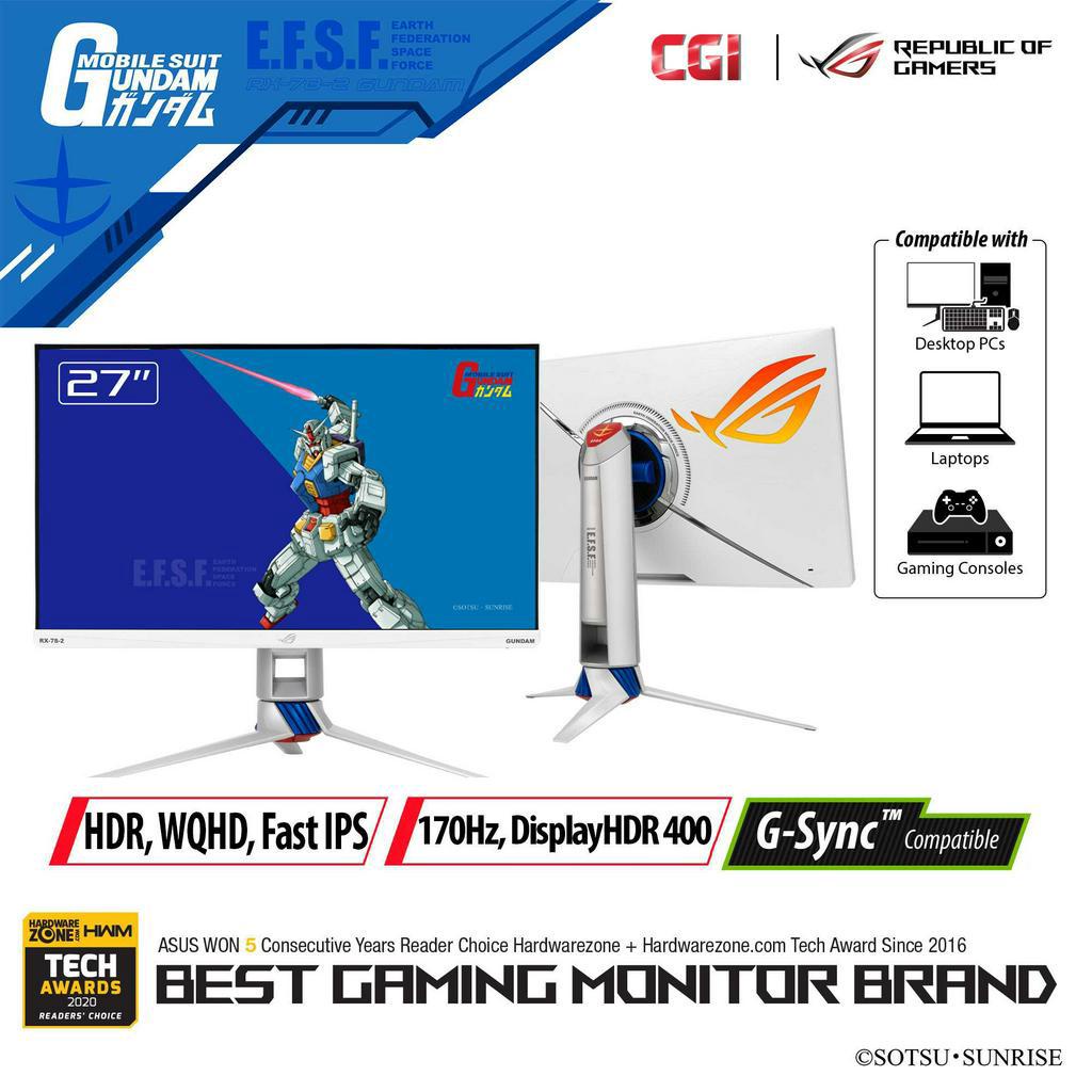 【Gundam x Asus】Asus ROG Strix 27" XG279Q-G GUNDAM Edition Fast IPS WQHD ...