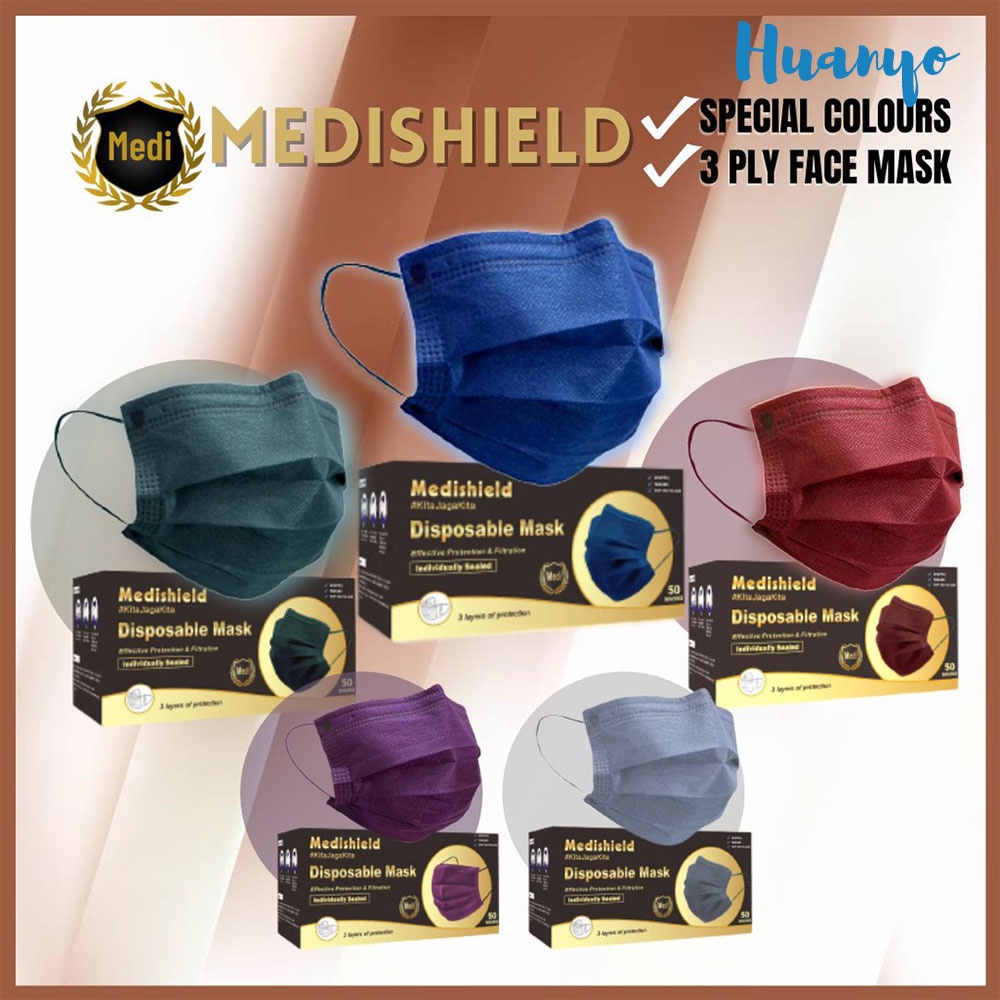 MediShield 3 Ply Layer Ultra Soft Premium Face Mask [Great for Double ...