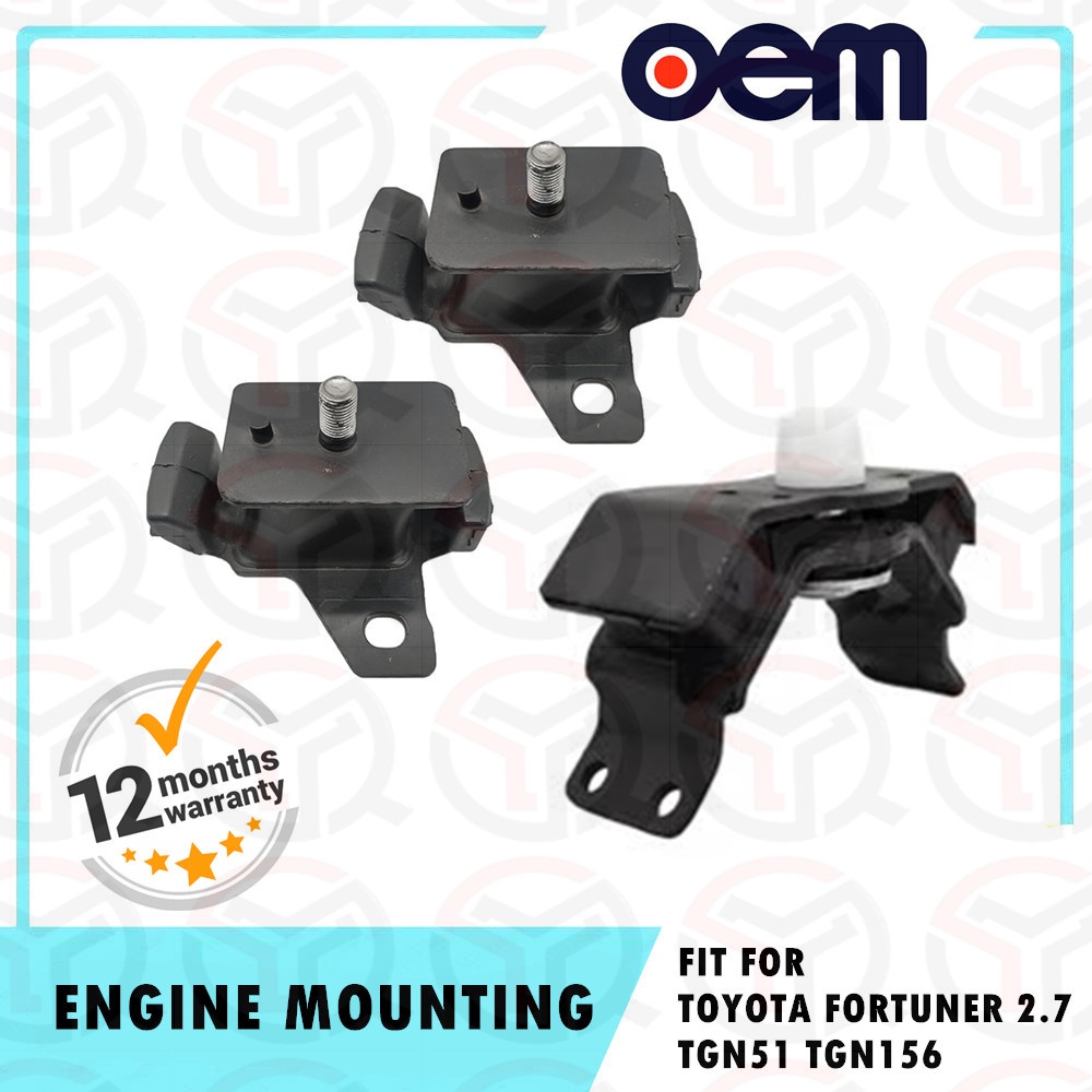 TOYOTA FORTUNER 2.7 TGN51 TGN156 2005-2021 ENGINE MOUNTING SET (3 PIECE ...