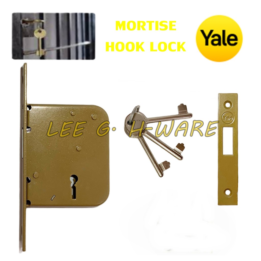 YALE L316 Mortise Hook Lock I Heavy Duty Grill Hook Lock I Iron Grill ...