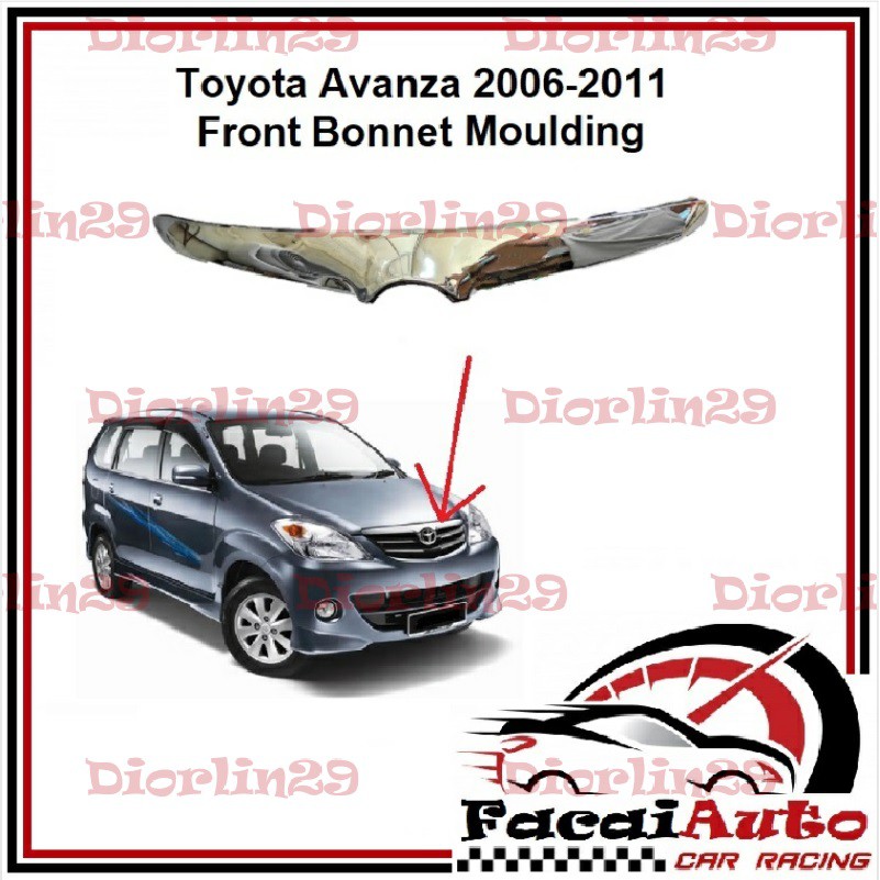 Toyota Avanza Front Bonnet Moulding (2006-2011) (2nd Model) | Shopee ...