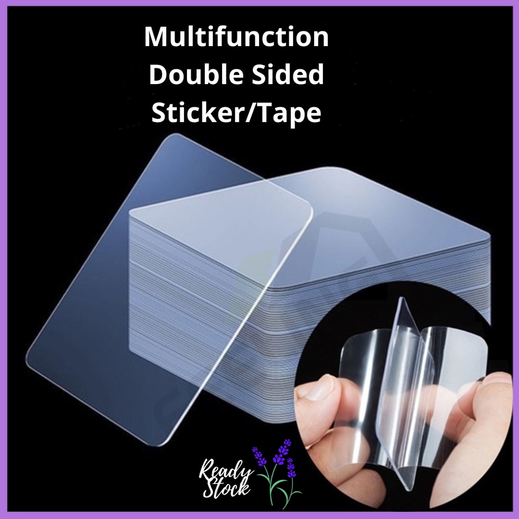 10 PCS X Multifunction Transparent Nano Double Sided Adhesive Sticker ...