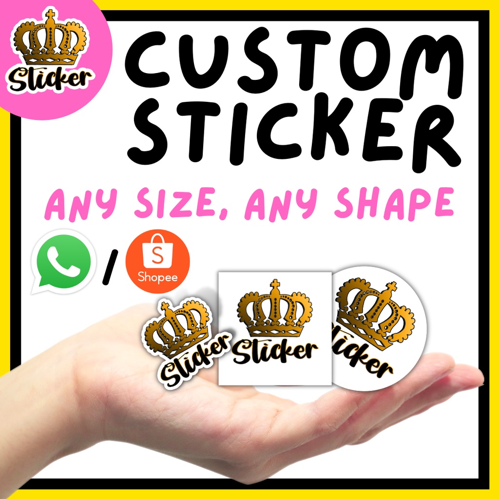 Custom Sticker Label Printing *any Size Available* | Shopee Malaysia