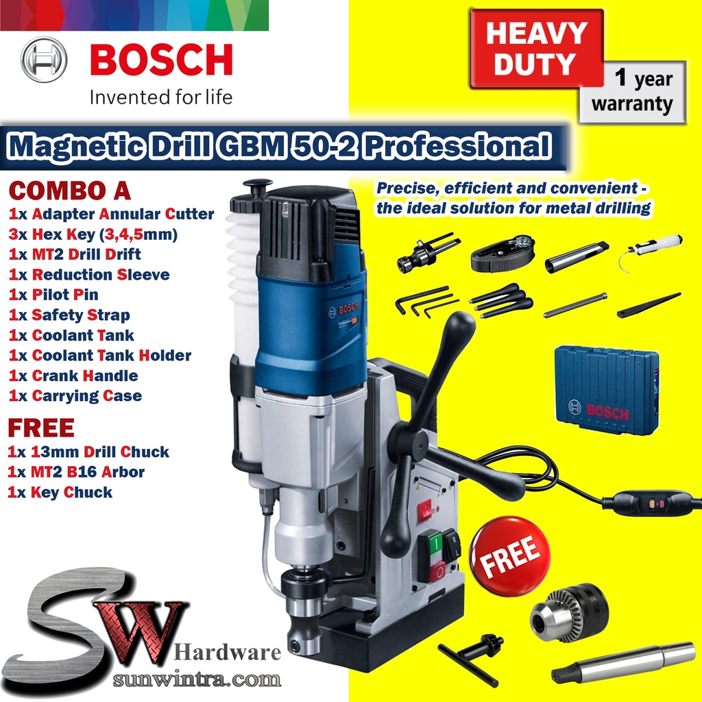 Bosch Magnetic Drill Press GBM 50-2 Professional GBM50-2 F.O.C Drill ...