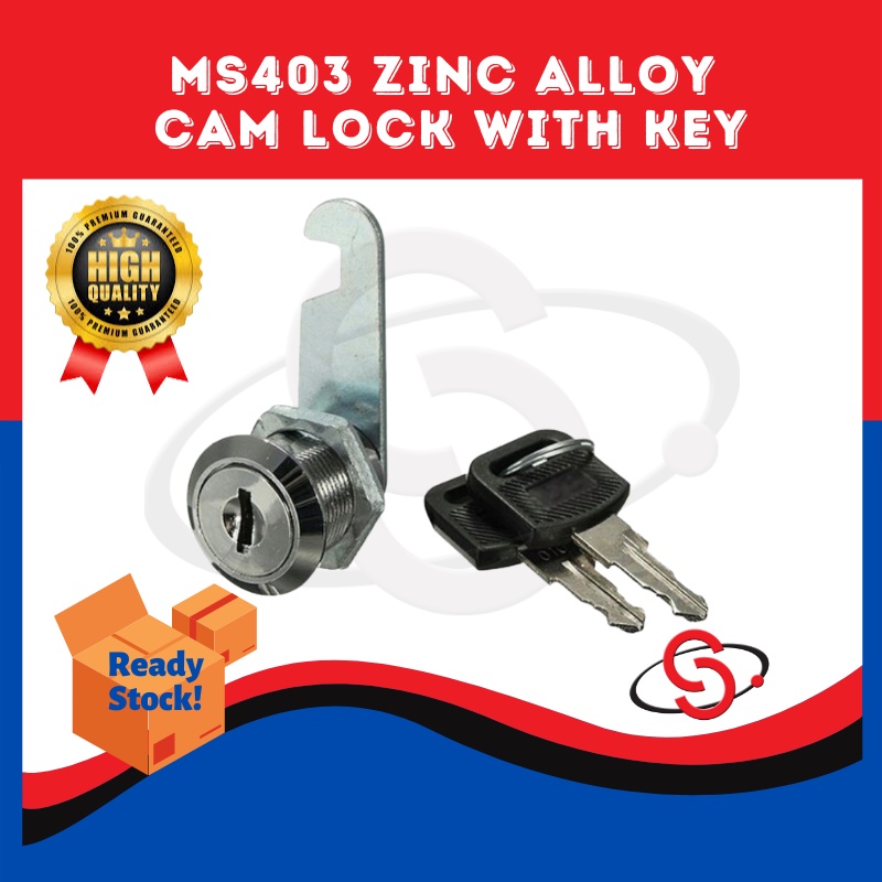 SCM MS403 Zinc Alloy Cylindrical Cam Lock with Key Door Lock Enclosure ...