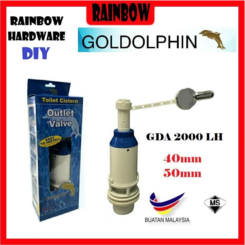Goldolphin GDA 2000 LH 1 Lever Handle Flush Valve With Complete Chrome ...